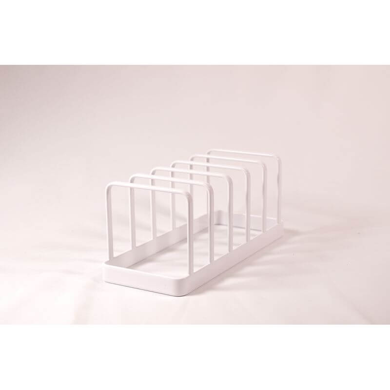 5 Section Slim Plate Rack White | Soko & Co