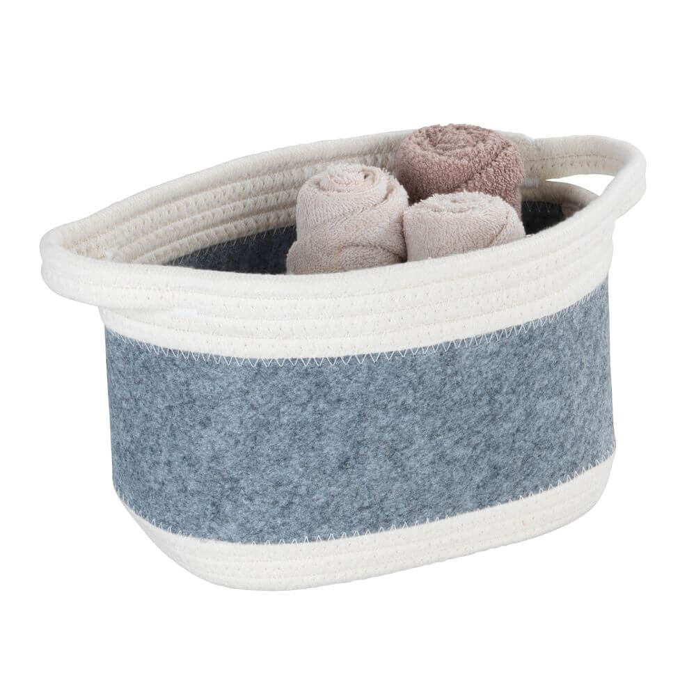 Bea 5L Felt Storage Basket Light Grey | Soko & Co