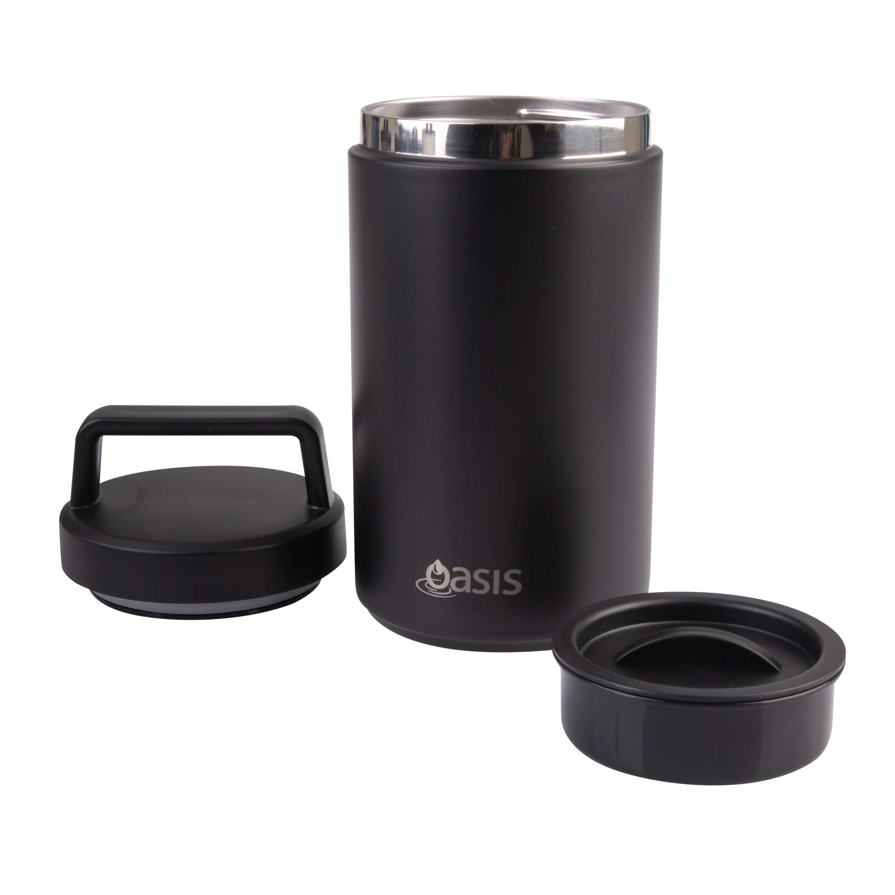 Double Wall Insulated Food Flask 700mL Matte Black | Soko & – Soko & Co