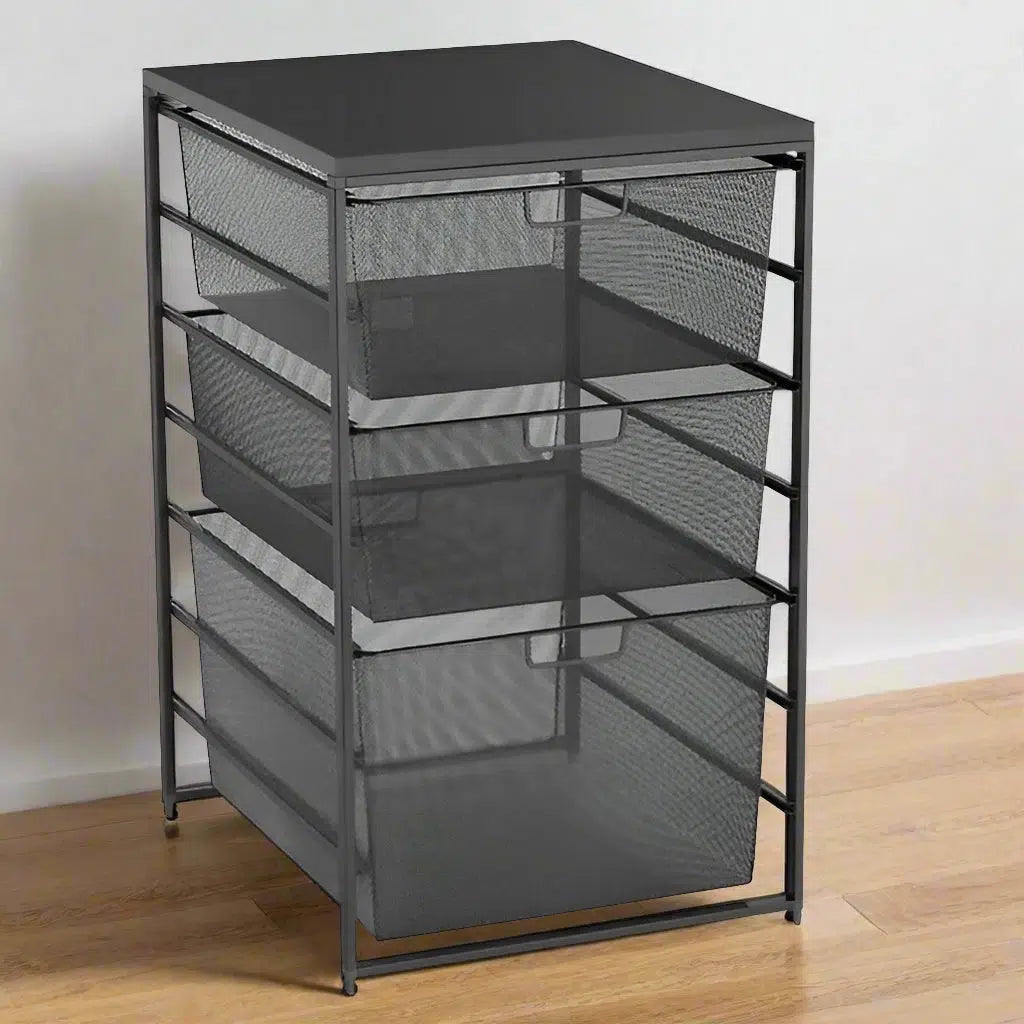 Elfa 45 Standard Mesh Basket 1-Runner Graphite | Soko & Co