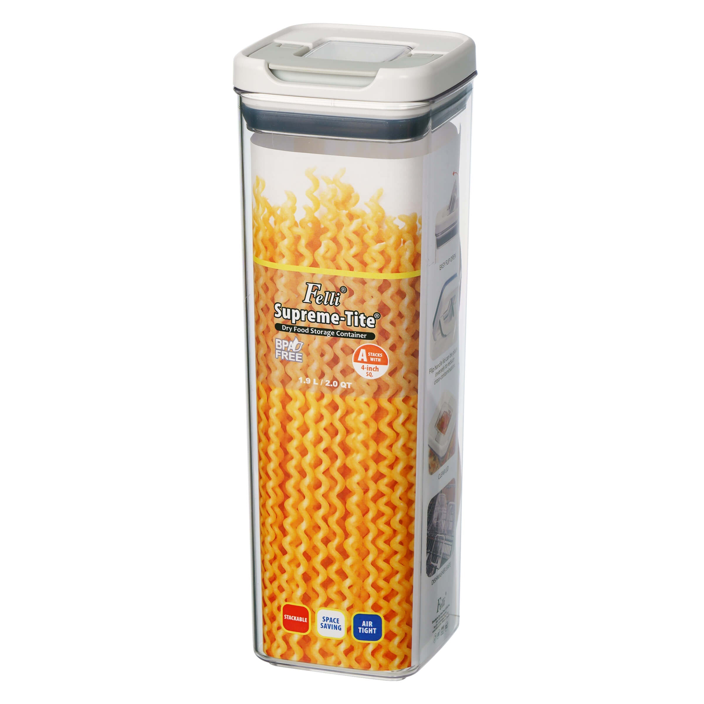 Felli Supreme Tite Square 1.9L Pantry Container | Soko & Co