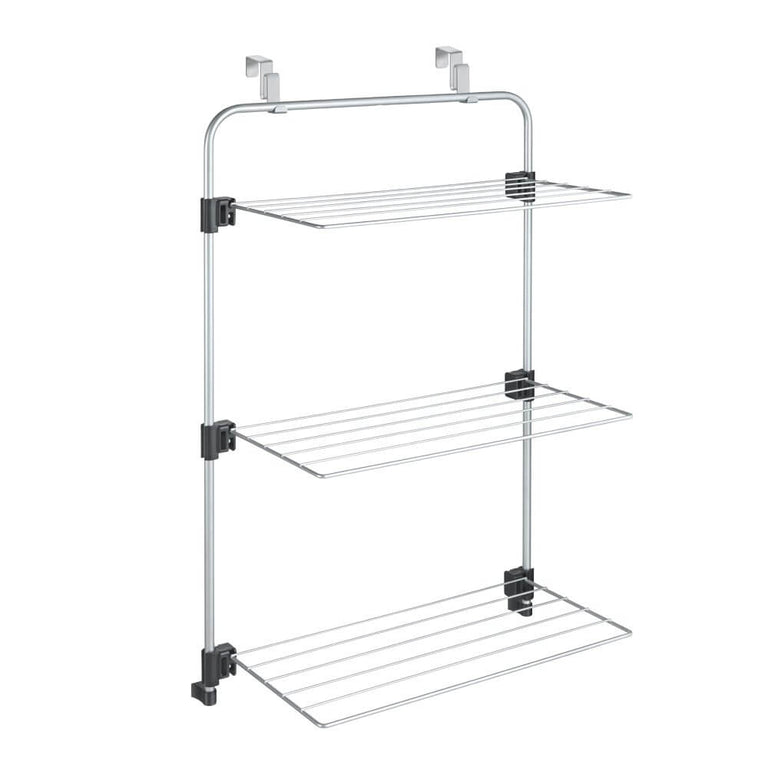 Gale 3 Tier Over Door Clothes Airer Silver | Soko & Co