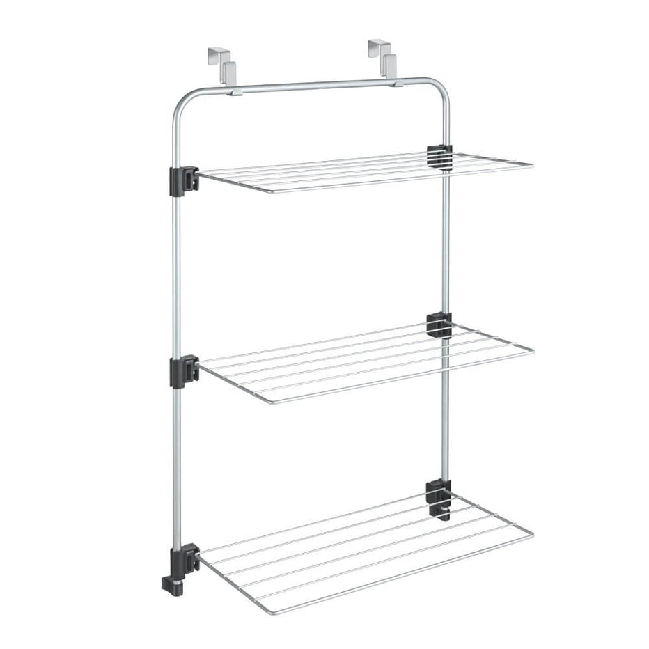 Gale 3 Tier Over Door Clothes Airer Silver | Soko & Co
