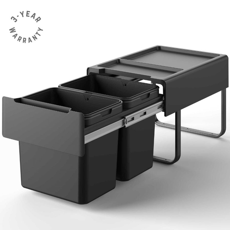 Heavy Duty 30L Pull Out Kitchen Bin with Soft Close Glider | – Soko & Co