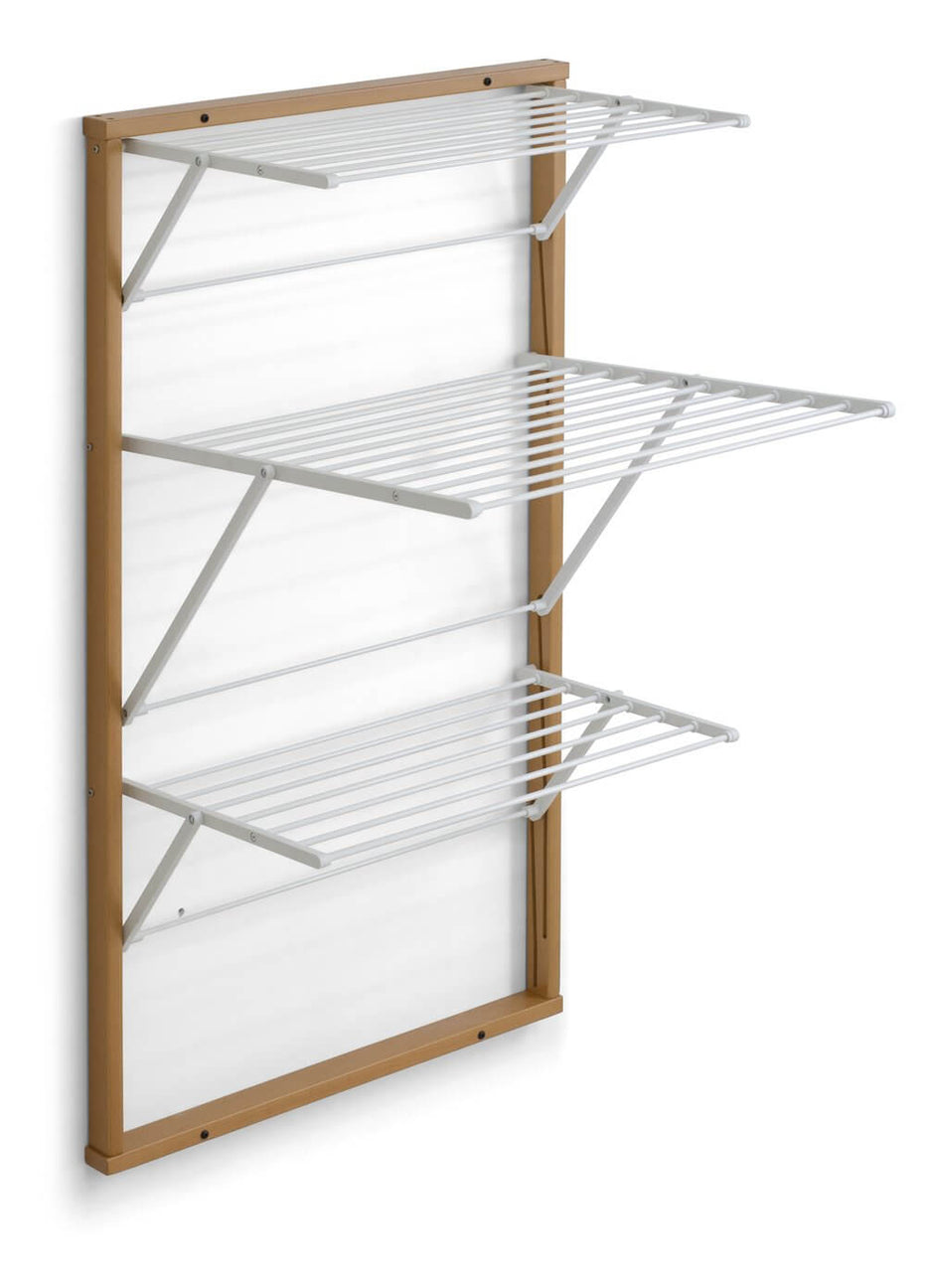 Karim 3 Tier Wall Mounted Clothes Airer Cherry Wood | Soko & – Soko & Co
