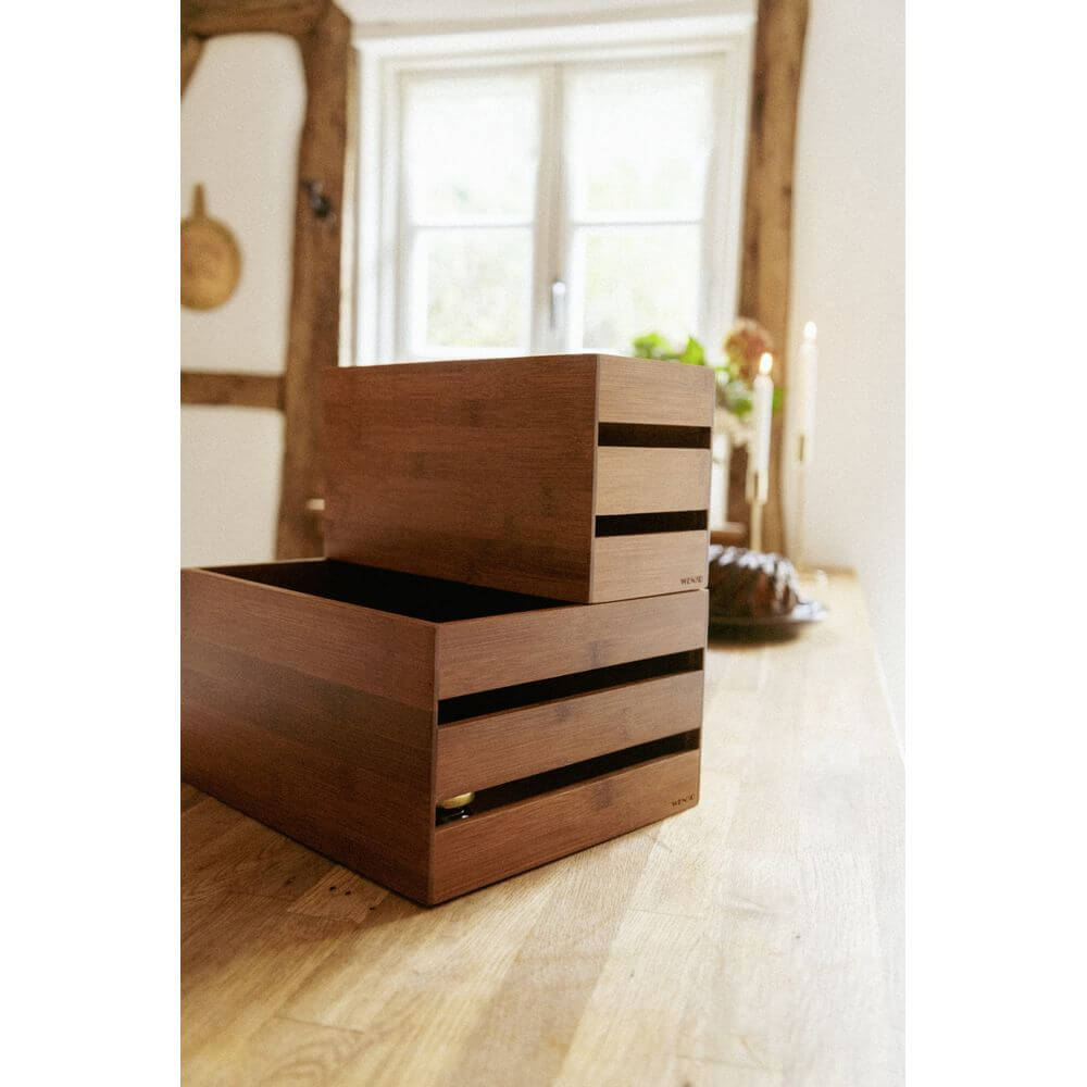 Madeira Stacking Bamboo Storage Crates Small | Soko & Co