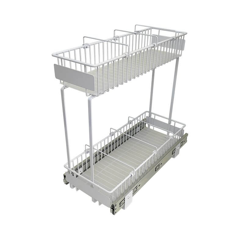 Medium 2-Tier Pull Out Drawer White | Soko & Co