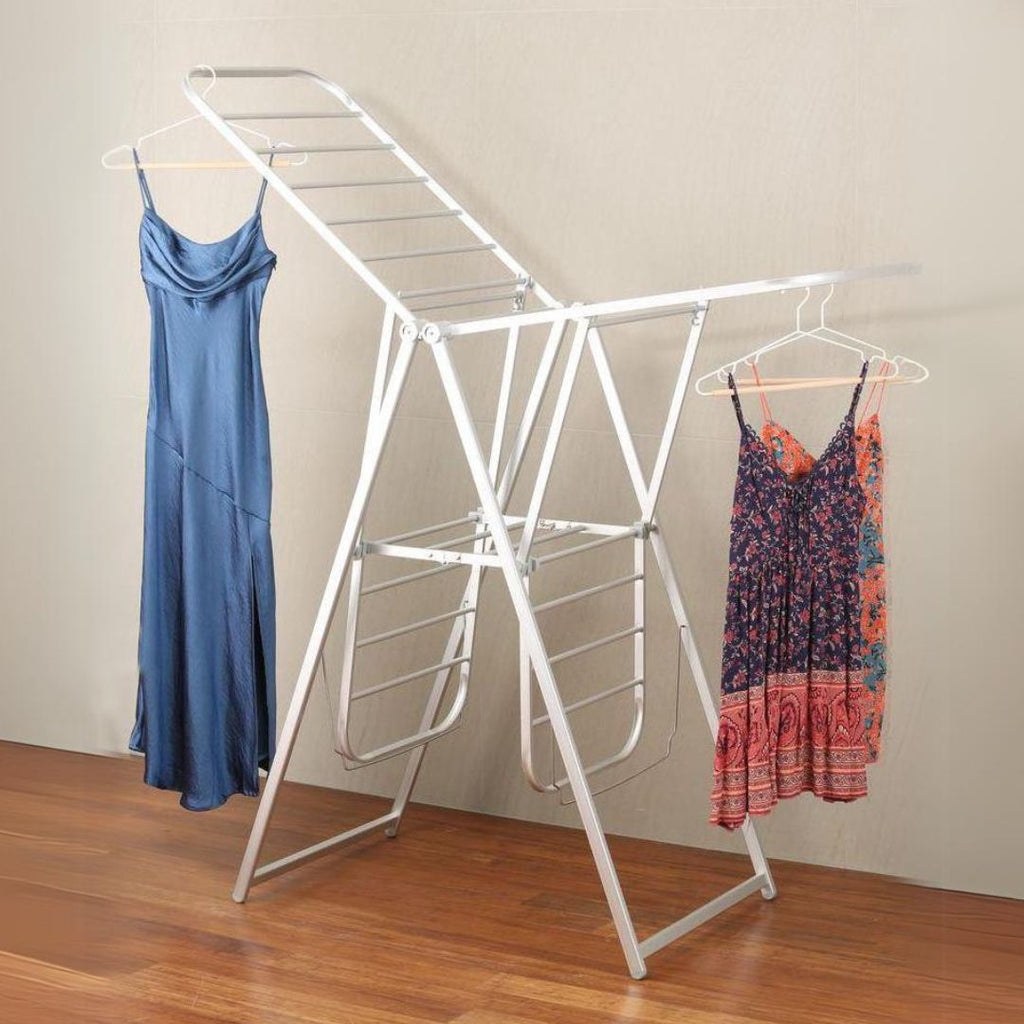 Premium 2 Tier Aluminium A-Frame Clothes Airer Silver | Soko – Soko & Co