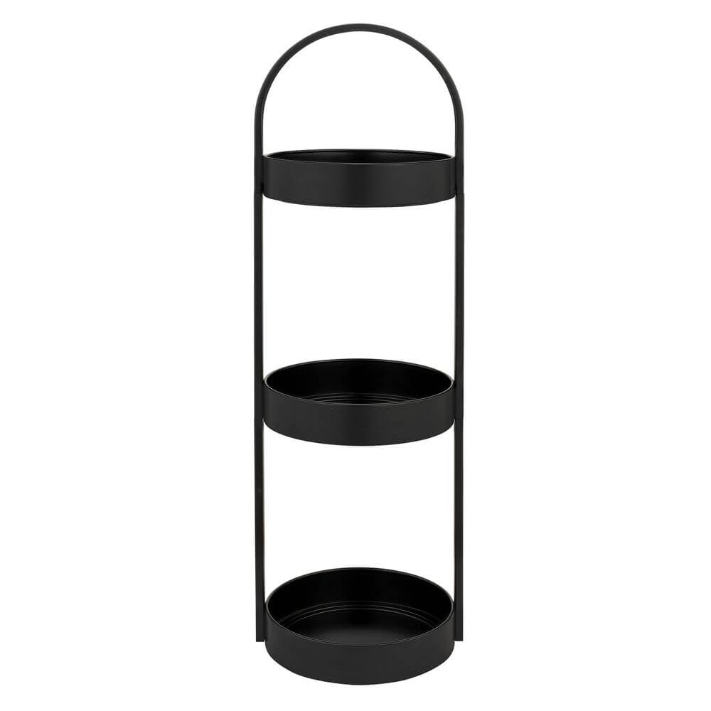 Regal 3-Tier Round Shelving Unit Black | Soko & Co