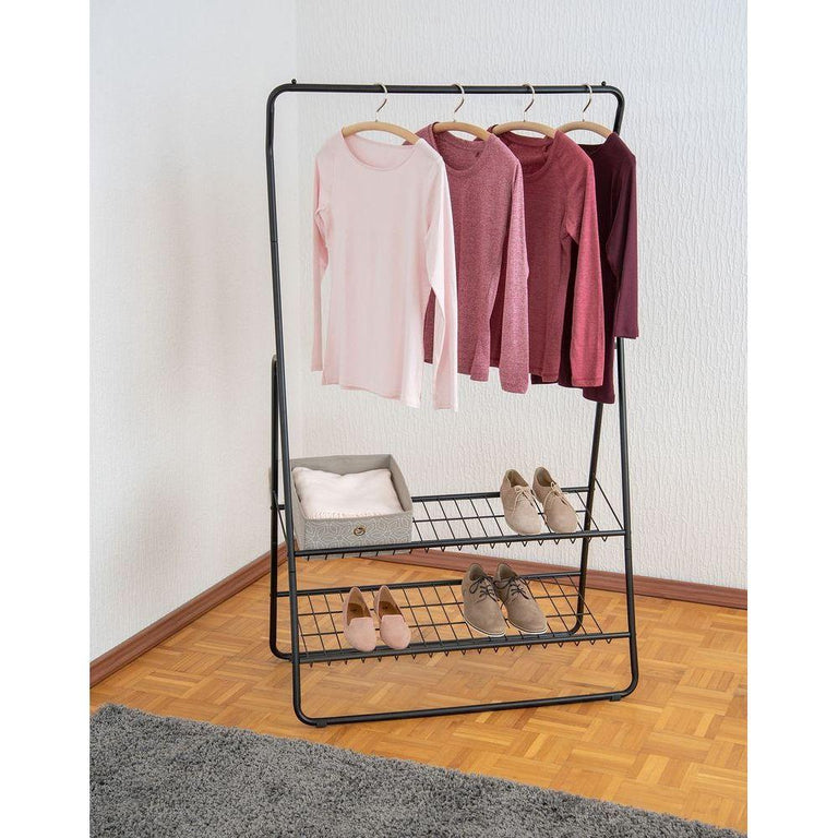 Shiva Deluxe 2 Shelf Clothes Rack Matte Black | Soko & Co