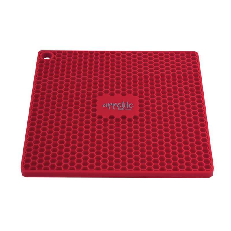 Silicone Square Hot Plate Trivet Red | Soko & Co