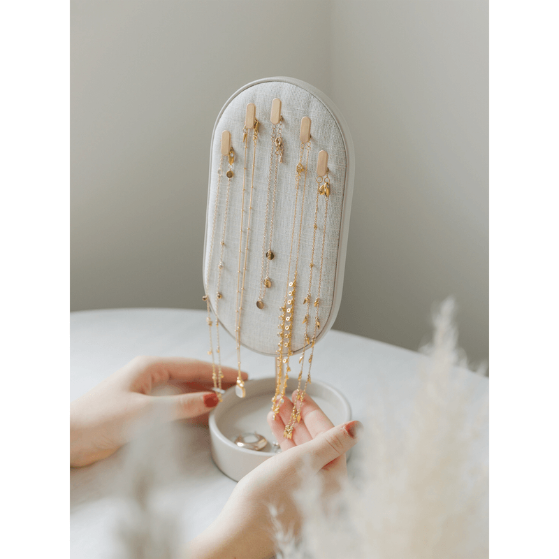Stackers Tilted Jewellery Stand Oatmeal Linen | Soko & Co