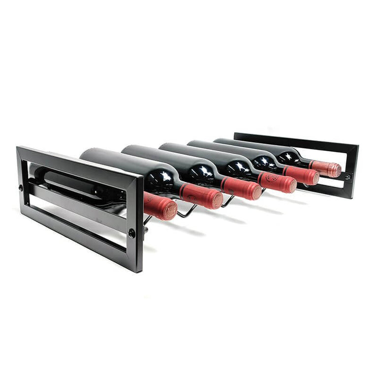 6 Bottle Wide Stackable Wine Rack Matte Black | Soko & Co