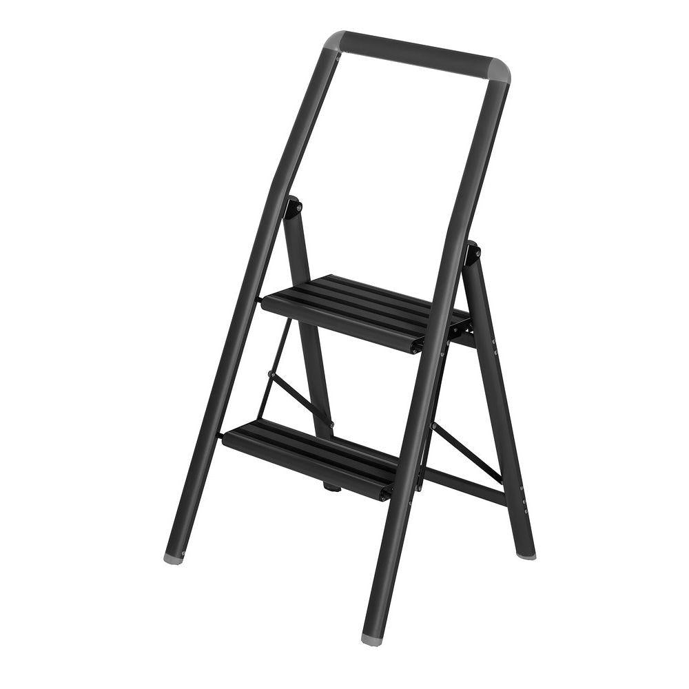 Alu Design 2 Step Compact Step Ladder Black | Soko & Co