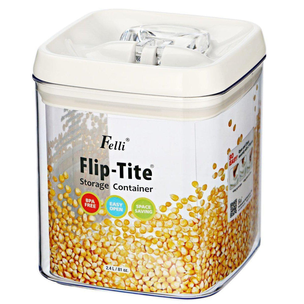 Felli Flip Tite 2.4L Extra Large Square Pantry Container | – Soko & Co