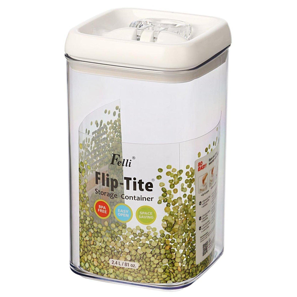 Felli Flip Tite 2.4L Large Square Pantry Container | Soko & – Soko & Co