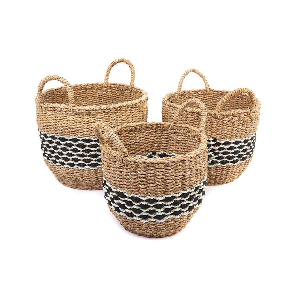 Sadar Medium Round Seagrass Storage Basket | Soko & Co