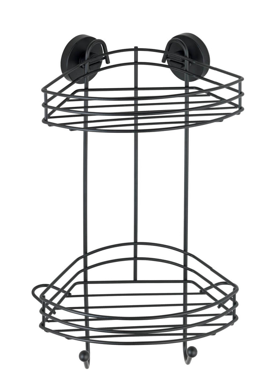 Vac Lock 2 Tier Suction Corner Shower Shelf Matte Black | – Soko & Co