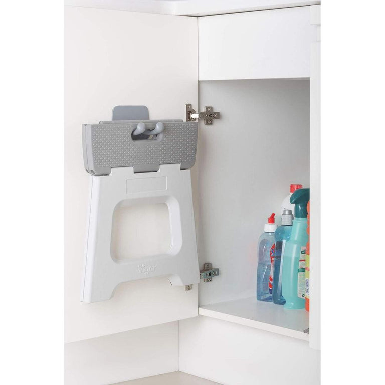 Vigar 27cm Compact Folding Step Stool Grey | Soko & Co
