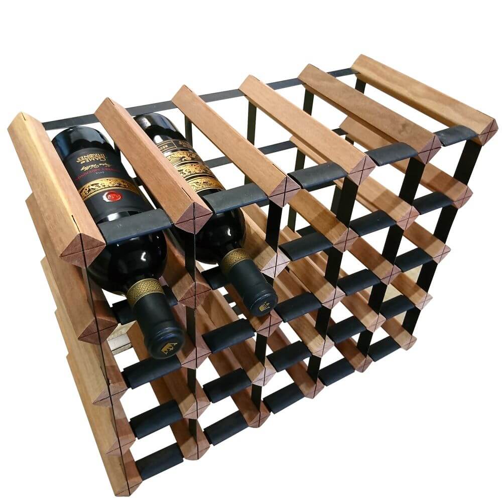 Vino Stack 20 Pocket Mahogany Wine Rack | Soko & Co