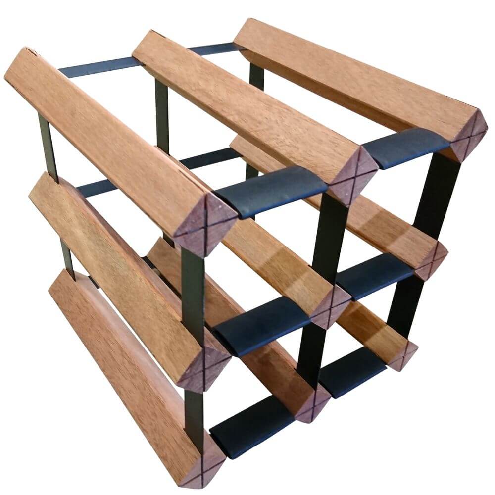 Vino Stack 4 Pocket Mahogany Wine Rack | Soko & Co