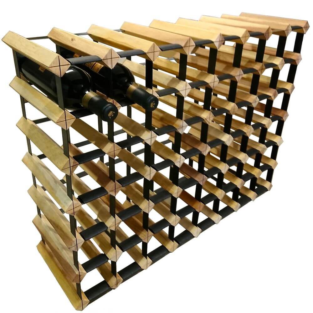 Vino Stack 48 Pocket Mahogany Wine Rack | Soko & Co