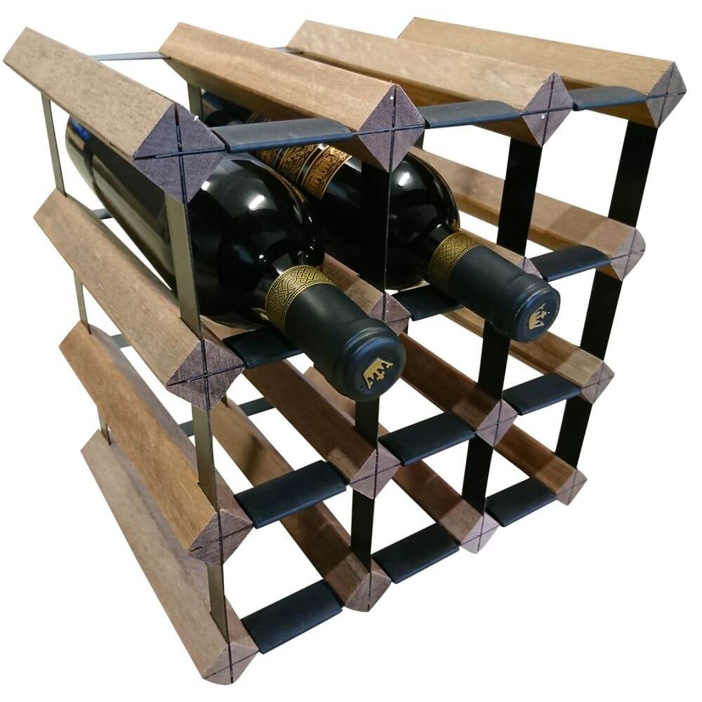 Vino Stack 9 Pocket Mahogany Wine Rack | Soko & Co