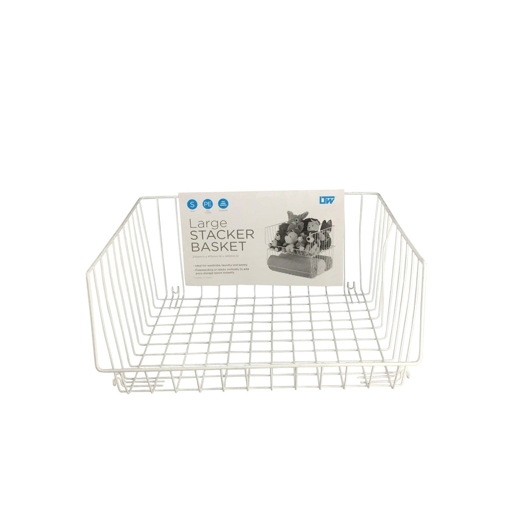 Wire Stacker Basket White | Soko & Co